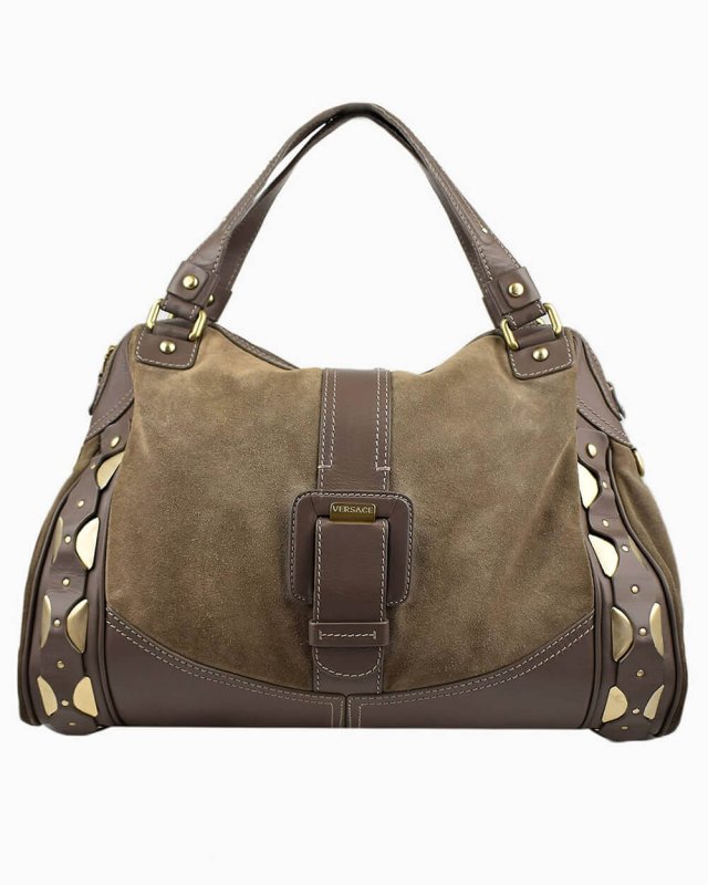 Bolsa Versace original Vintage em camurça bege feminina