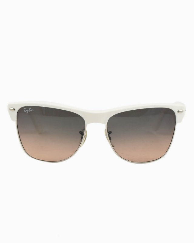 Óculos de sol Ray Ban original Clubmaster Oversized branco feminino