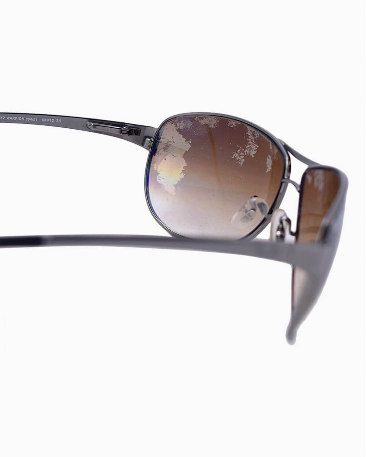 Óculos Ray Ban original Warrior prata RB 3342 feminino