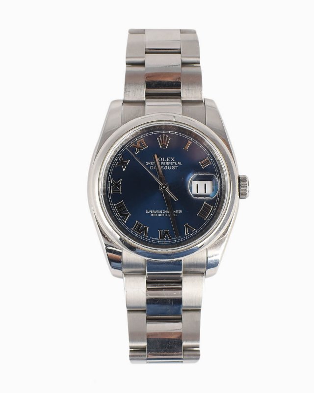 Relógio Rolex Oyster Original Perpetual Date Azul Feminino