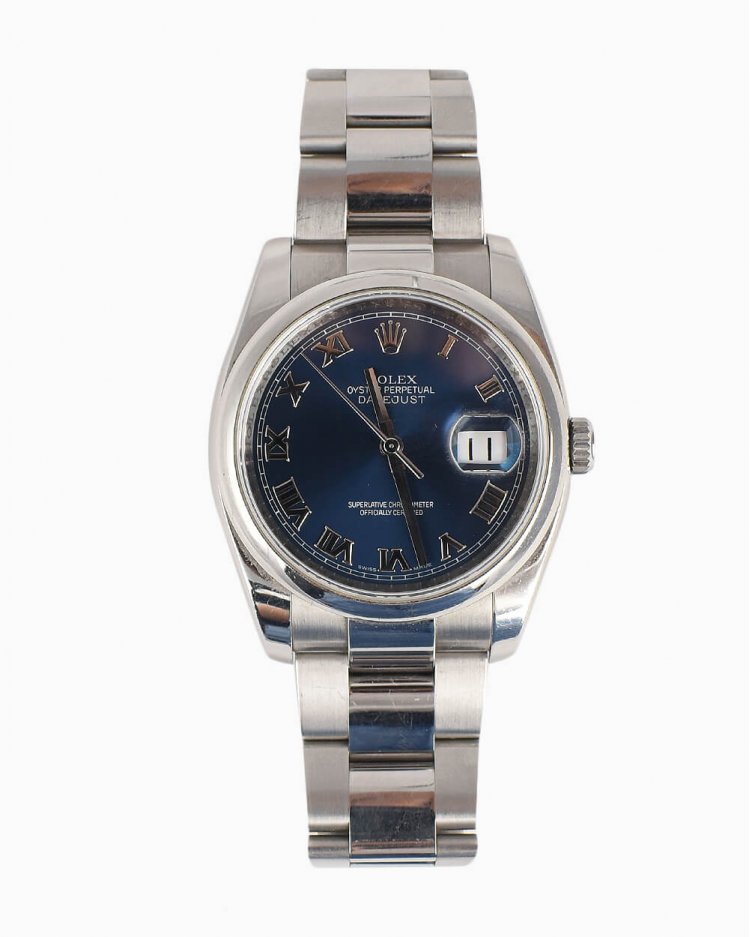 Relógio Rolex Oyster Original Perpetual Date Azul Feminino