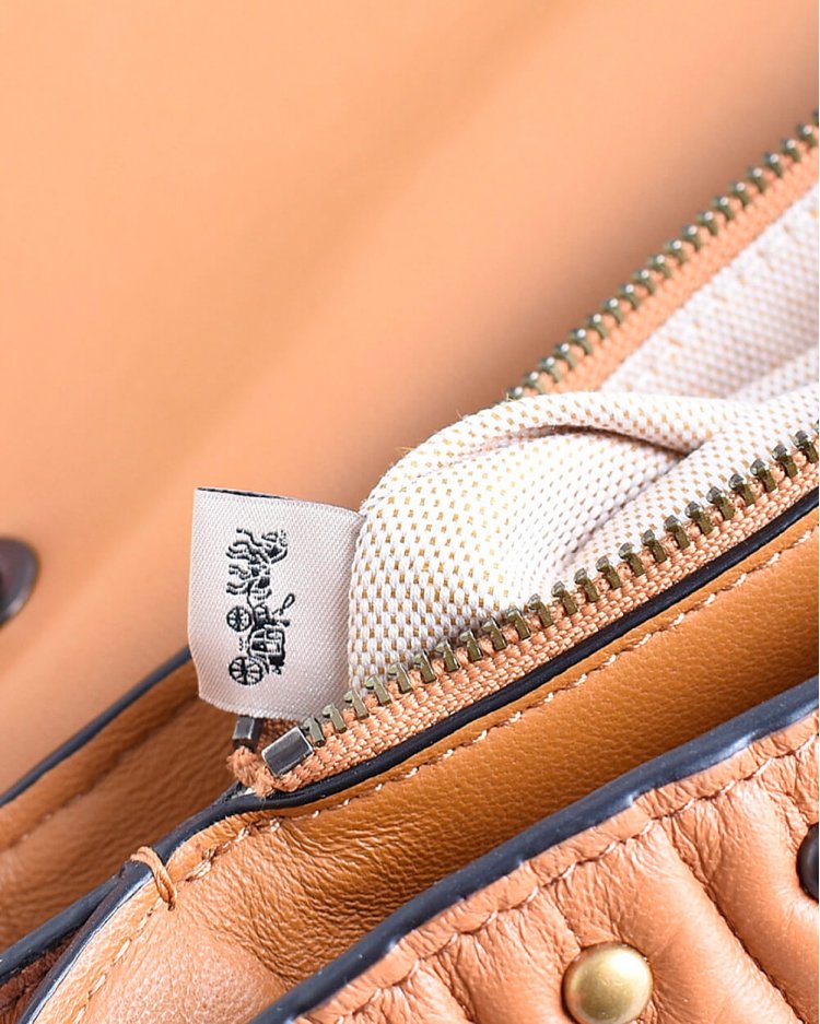 Bolsa Coach original Swagger Chain caramelo feminina