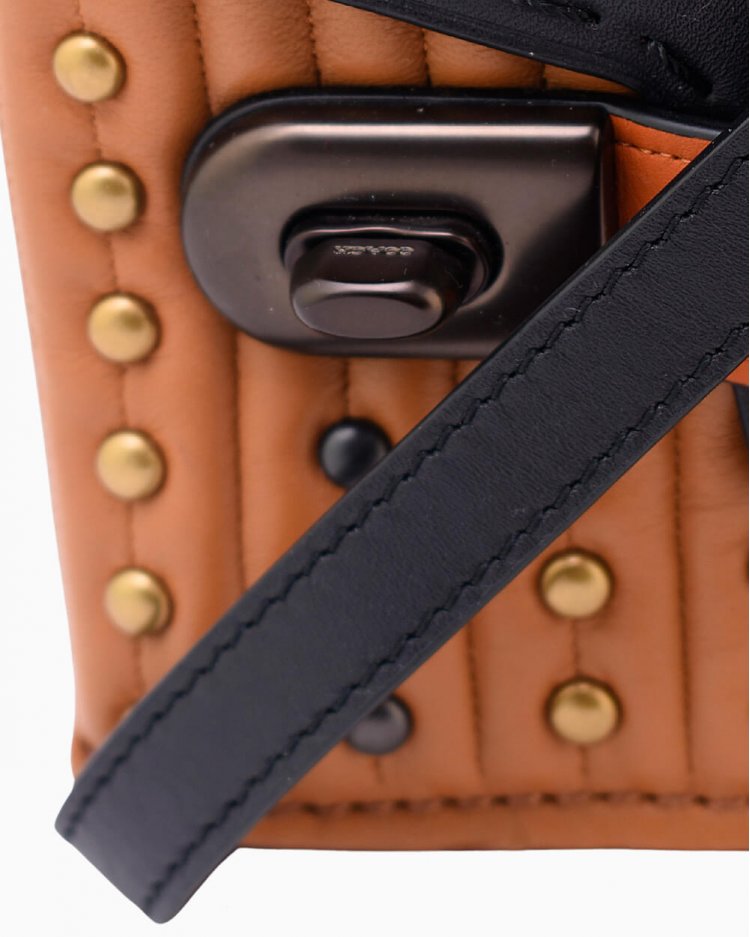 Bolsa Coach original Swagger Chain caramelo feminina