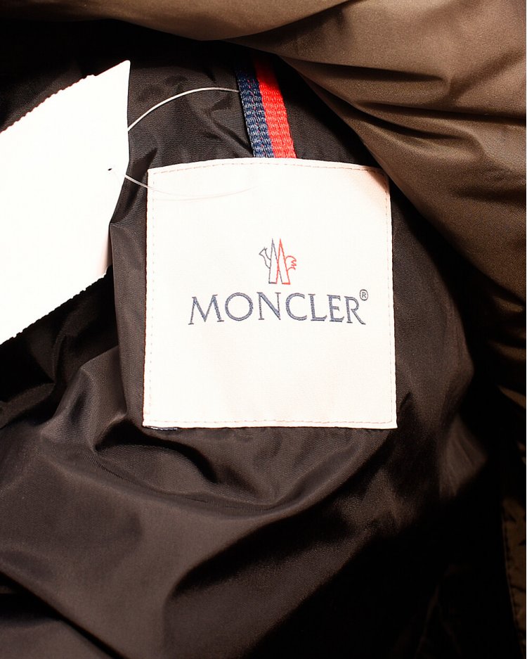 Casaco Moncler original Taleve Giubotto nylon cinza fóssil feminino