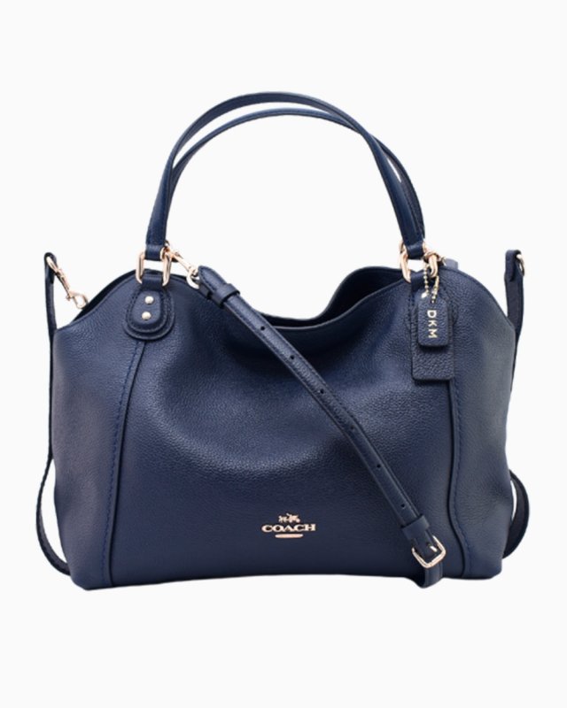 Bolsa Coach Original Edie Azul Marinho Feminina
