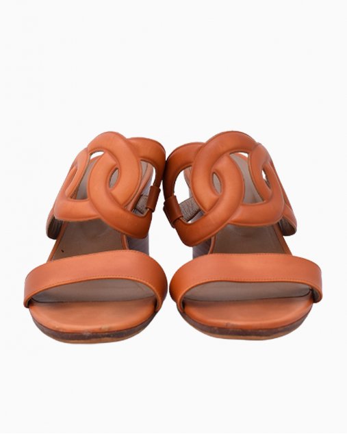 Sandália Hermes original Brisbane caramelo feminina