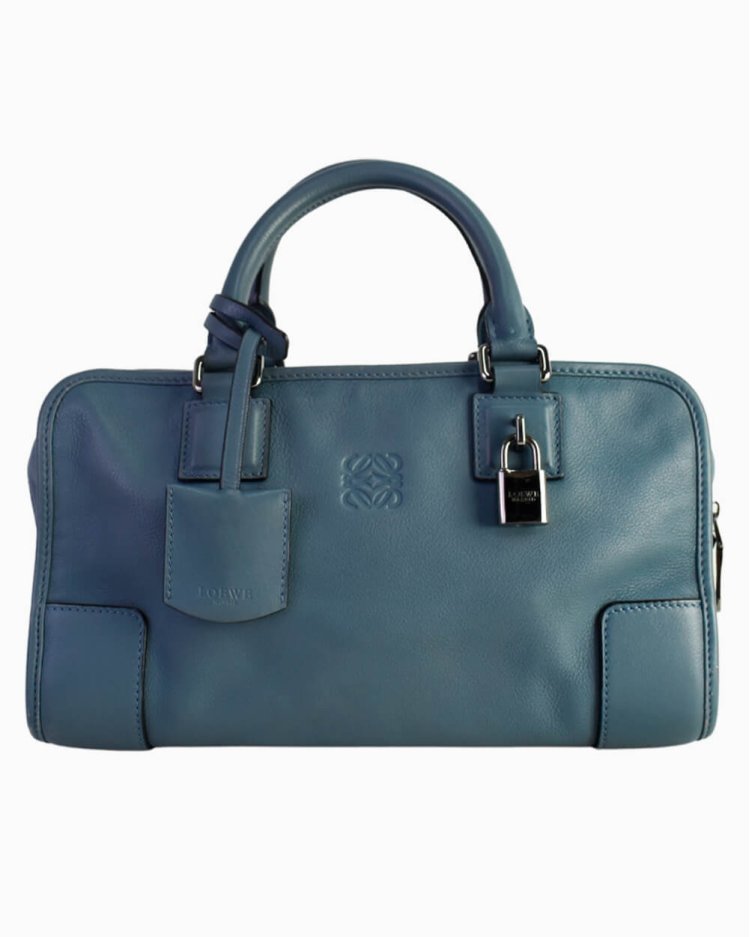 Bolsa Loewe Calfskin Amazona 28 Originak Azul Feminina