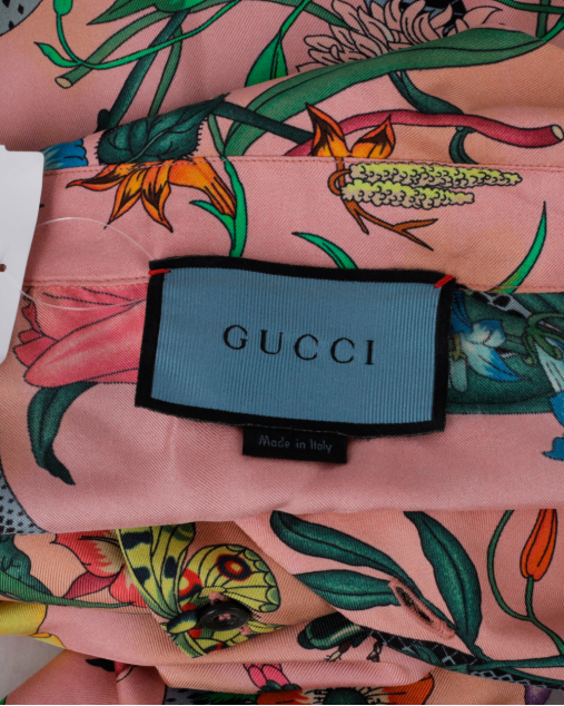 Camisa Gucci Original Seda Estampada Masculina