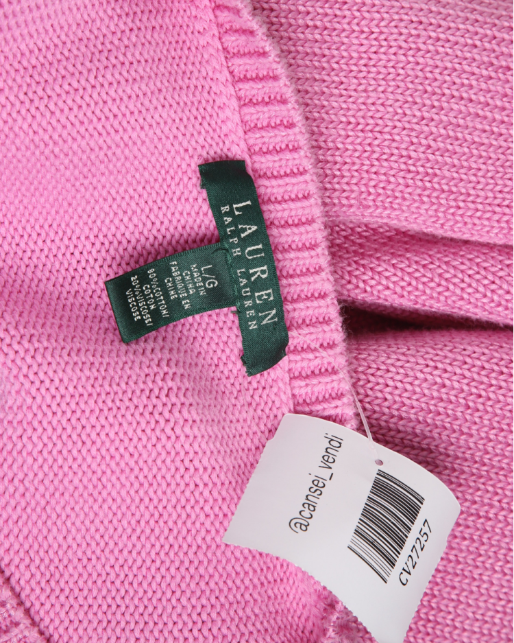 Suéter Ralph Lauren Original Tricô Rosa Feminino