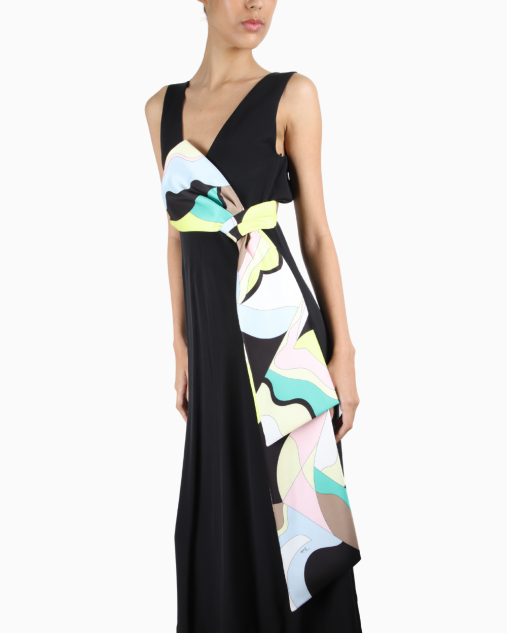 Vestido Emilio Pucci Original Laço Preto Feminino