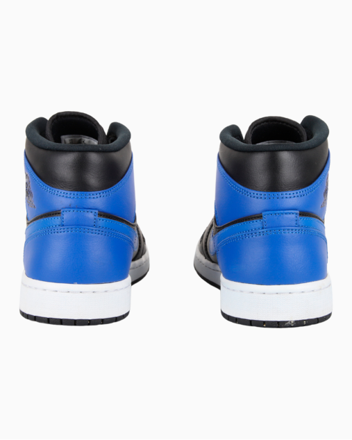 Tênis Nike Original Air Jordan 1 Mid Hyper Royal Azul e Preto Masculino