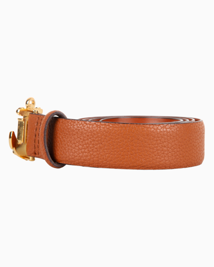 Cinto Ralph Lauren Original Couro Caramelo Feminino