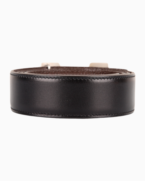 Cinto Hermès Original H Reversível 32mm Preto/Marrom Masculino