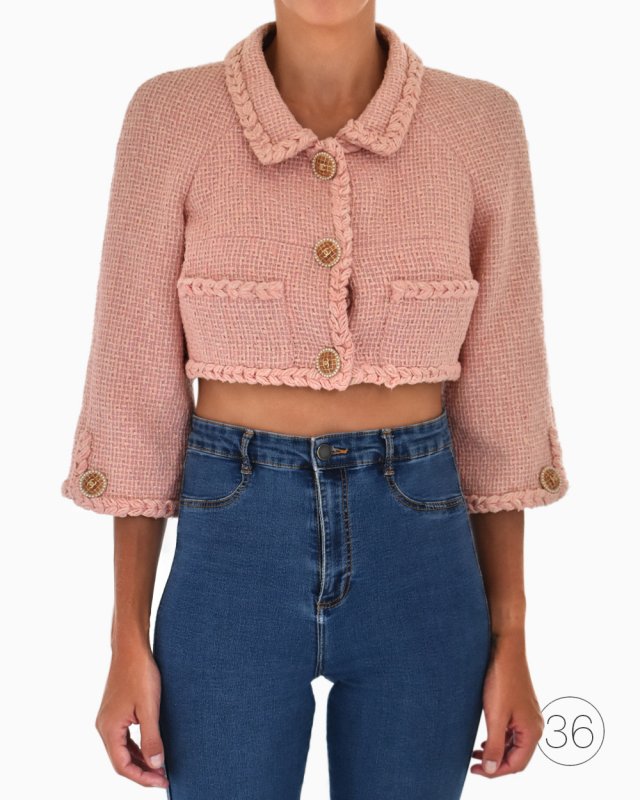 Casaco Chanel Original Rosa Feminino