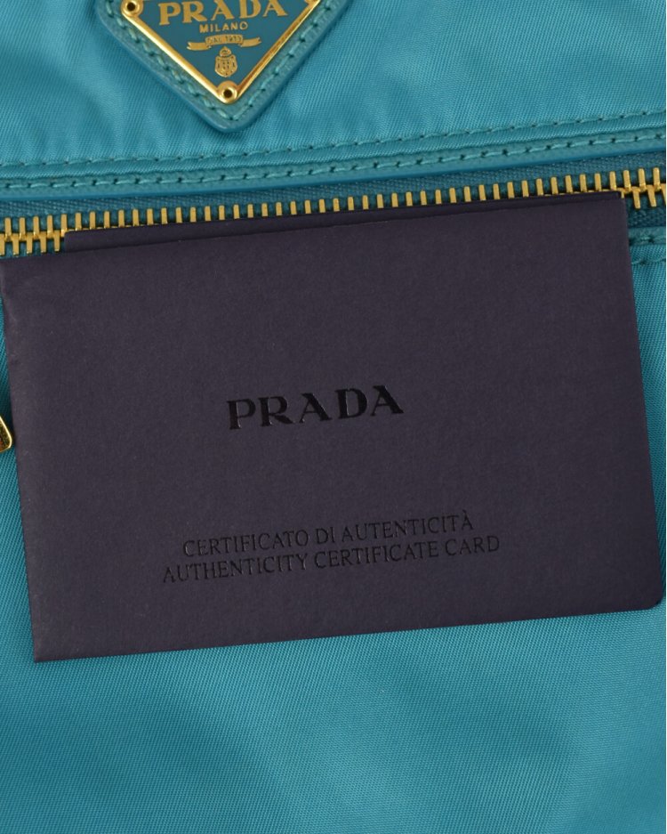 Bolsa Prada Nylon Original Azul Turquesa Feminino