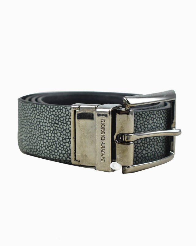 Cinto Giorgio Armani Original Couro de Araia Azul Masculino