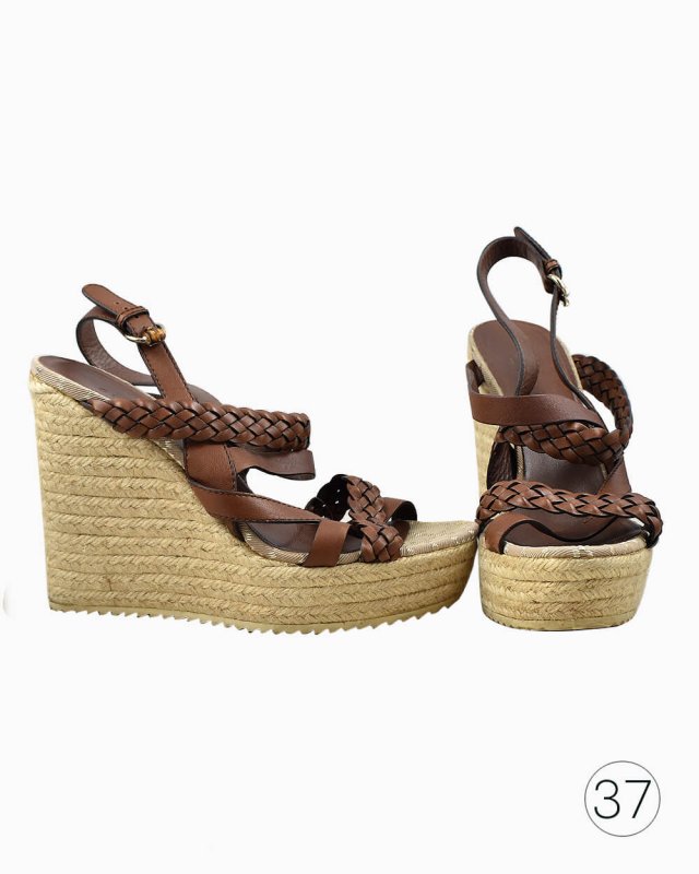 Sandália Gucci original plataforma marrom feminina