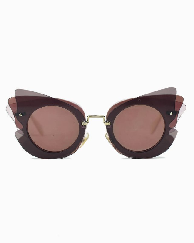 Óculos de sol Miu Miu original recortes amora SMU 02S feminino
