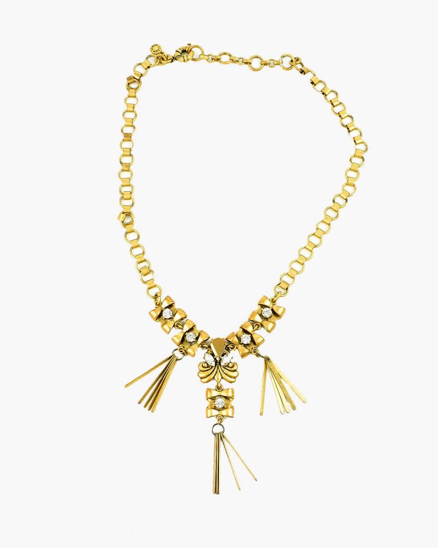 Colar J.Crew Original Ouro Velho com Pingente Feminino