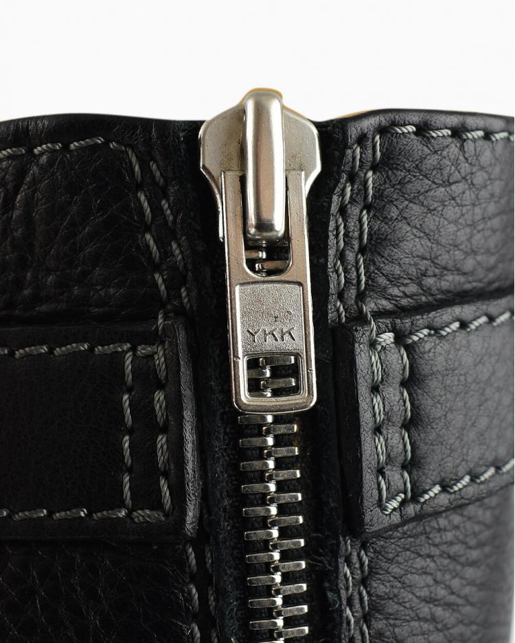 Bota Chloé original cano longo em couro preto feminina