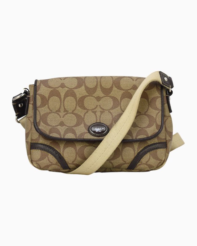 Bolsa Coach original vintage em canvas com monograma feminina