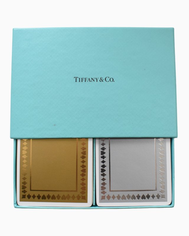 Baralho Tiffany & Co original Metallic playing cards feminino masculino