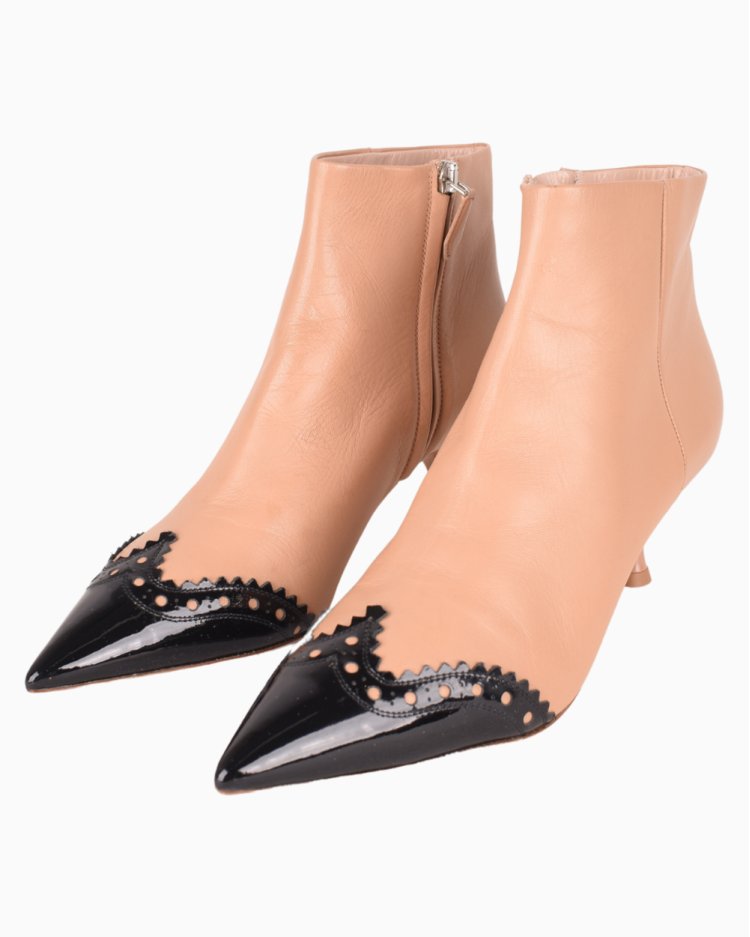Bota Miu Miu Original Neutral Two-Tone feminino
