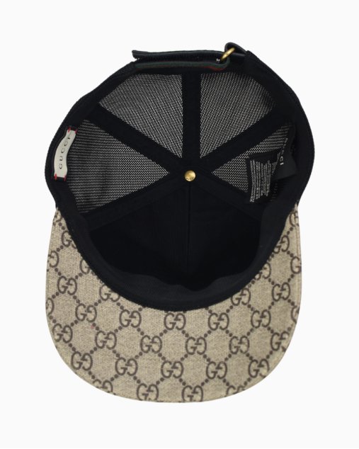 Boné Gucci Original Bee Print GG Supreme feminino