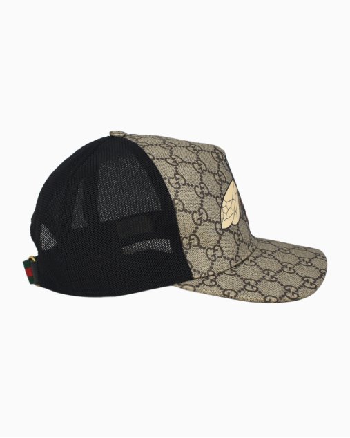 Boné Gucci Original Bee Print GG Supreme feminino
