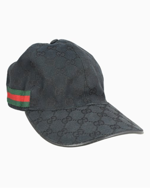 Boné Gucci Original CC Canvas Preto feminino