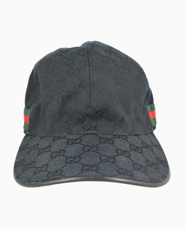 Boné Gucci Original CC Canvas Preto feminino