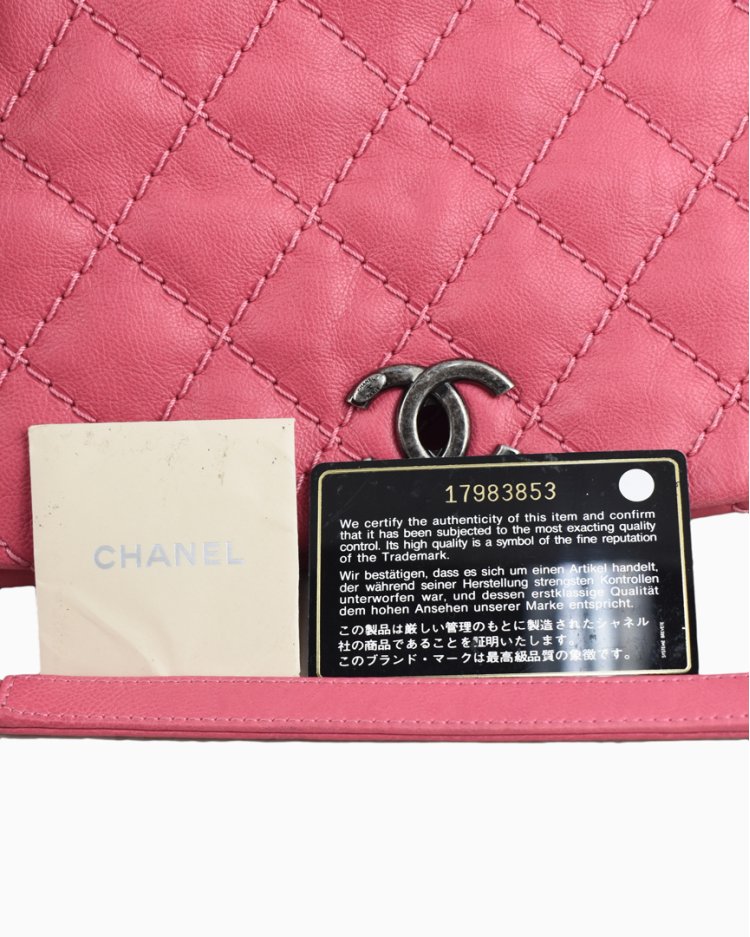 Bolsa Chanel Original Flap Rosa Feminina