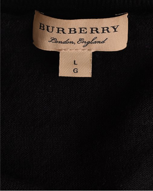 Suéter Burberry Original Lã Preto Feminino
