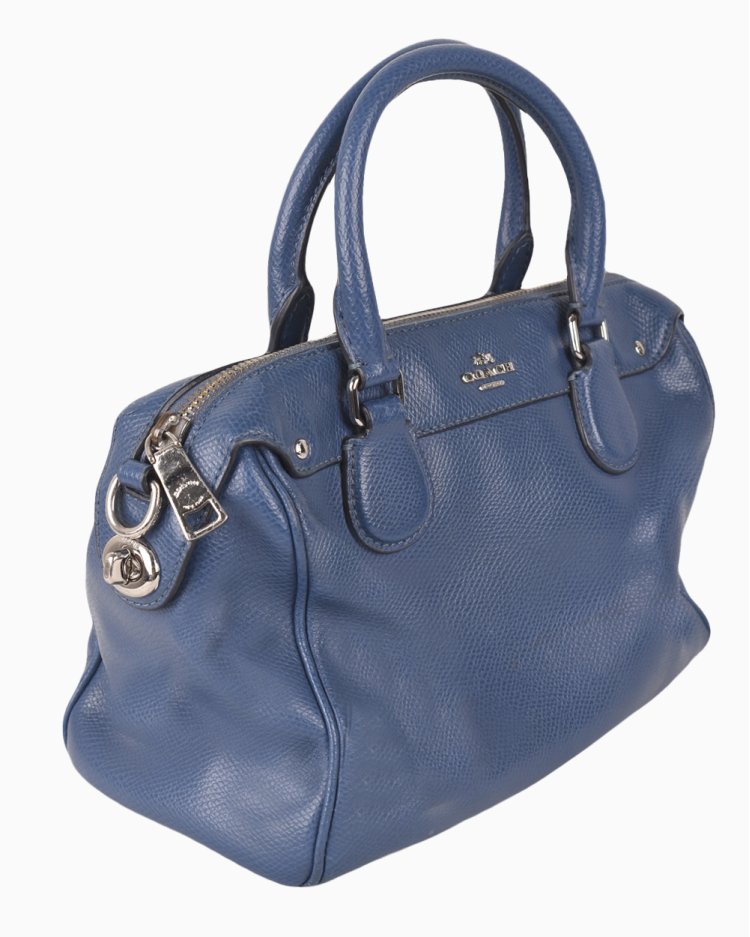 Bolsa Coach Original Couro Azul feminina
