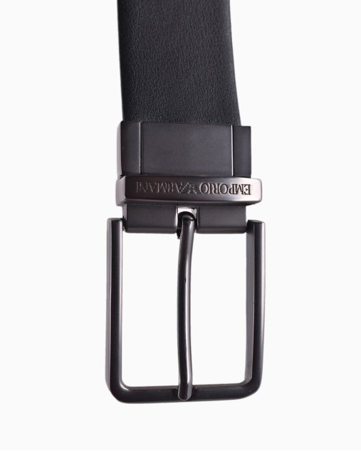 Cinto Empório Armani Original Couro Preto Masculino