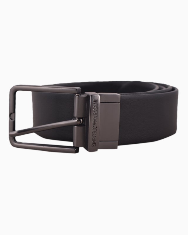 Cinto Empório Armani Original Couro Preto Masculino