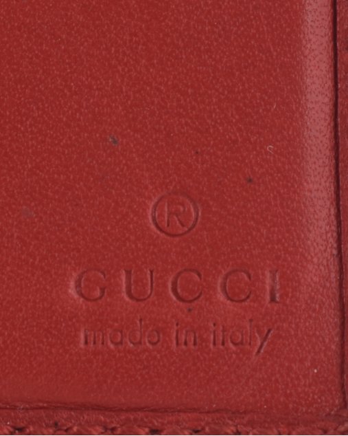 Carteira Gucci Original Diamond Leather Bifold Vermelha Masculina