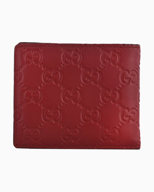Carteira Gucci Original Guccissima Bifold Vermelha Masculina