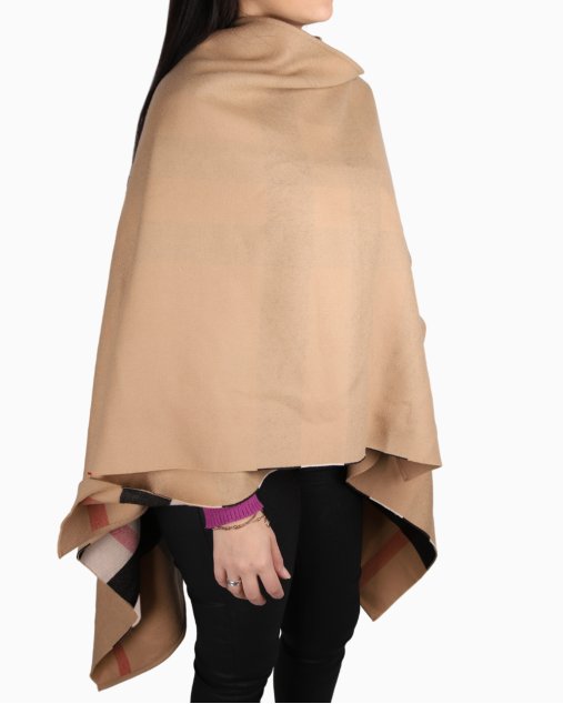 Pelerine Burberry Original Dupla Face Bege e Xadrez Feminina