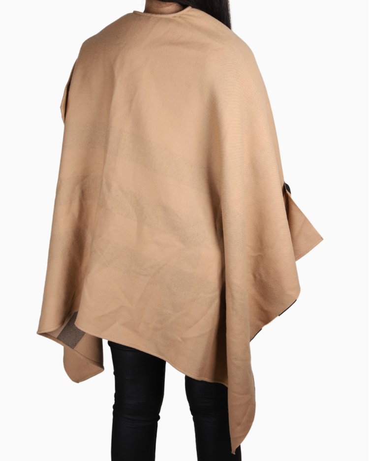 Pelerine Burberry Original Dupla Face Bege e Xadrez Feminina