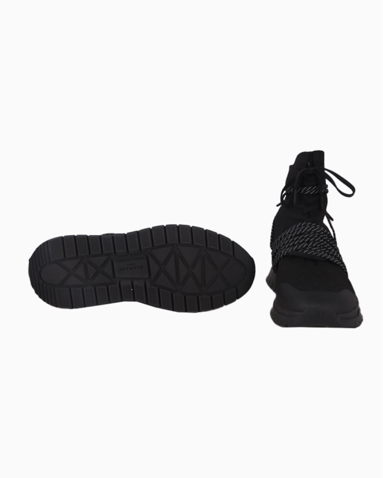 Tênis Balmain Original B Troop Stretch Knit High Top Preto Masculino