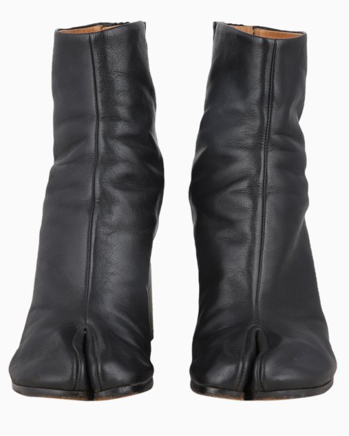 Bota Maison Margiela Original Tabi Anckle Boots Couro Preta