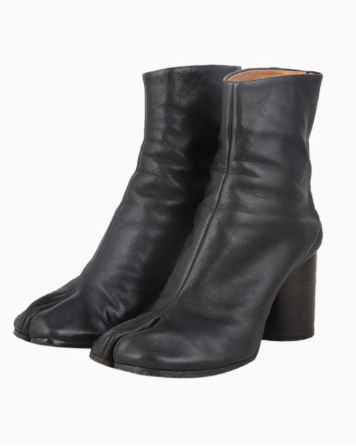 Bota Maison Margiela Original Tabi Anckle Boots Couro Preta