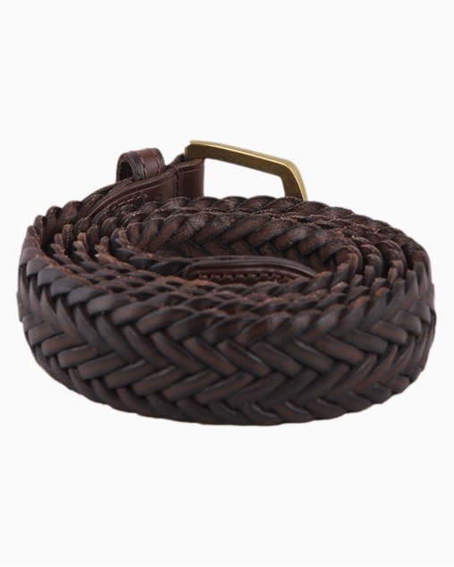 Cinto Polo Ralph Lauren Original Couro Trançado Café Feminino