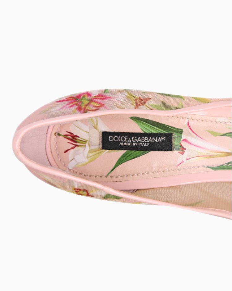 Sapato Dolce & Gabbana Original Floral Rosa Feminino
