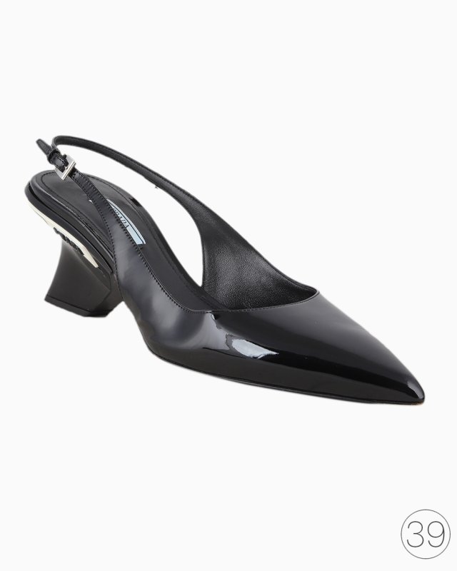 Sapato Prada Original Pump Verniz Preto Feminino