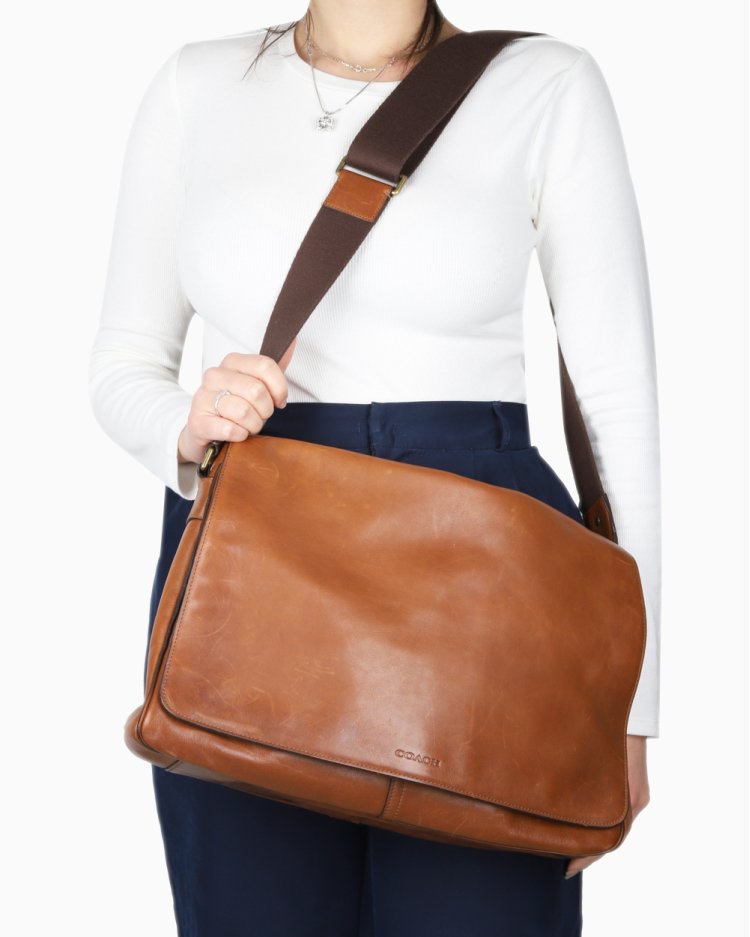 Pasta Coach Original Folder Messenger Marrom Masculina