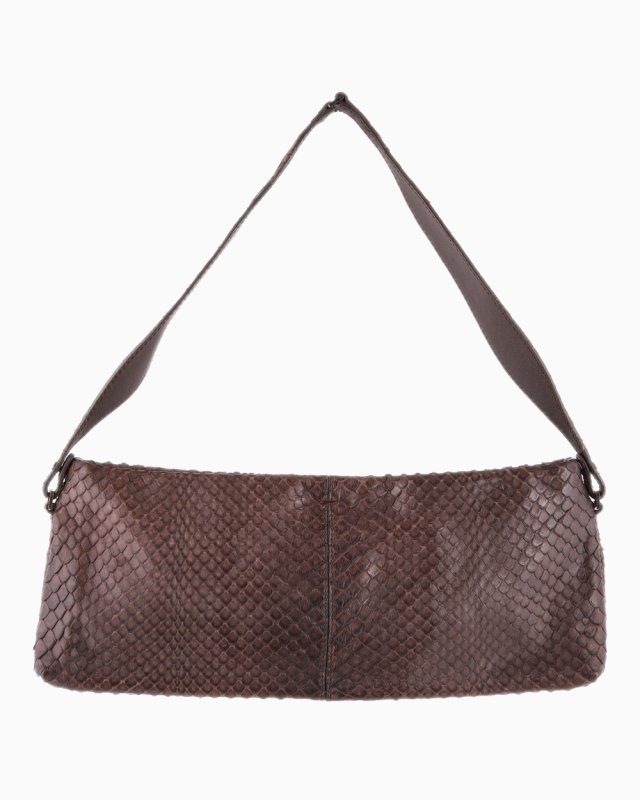 Bolsa TOD's Original Couro Python Marrom Feminina