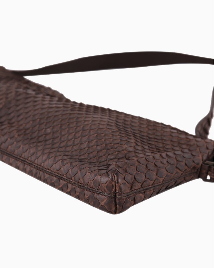Bolsa TOD's Original Couro Python Marrom Feminina