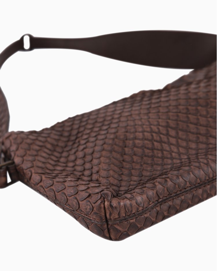 Bolsa TOD's Original Couro Python Marrom Feminina